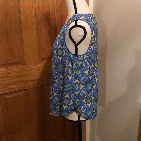 Talbots | Tops | Talbots Blue Print Top | Poshmark